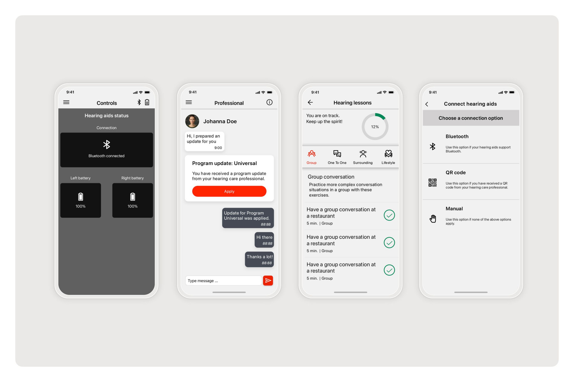 RTApp for hearing aids of WS Audiology