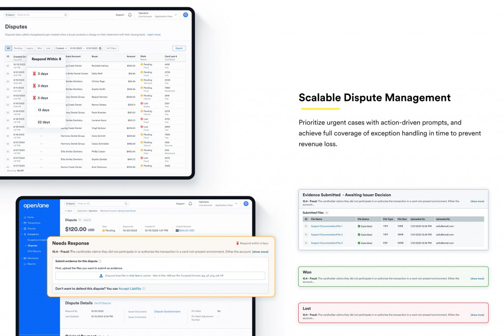 Finix Payment Management Dashboard