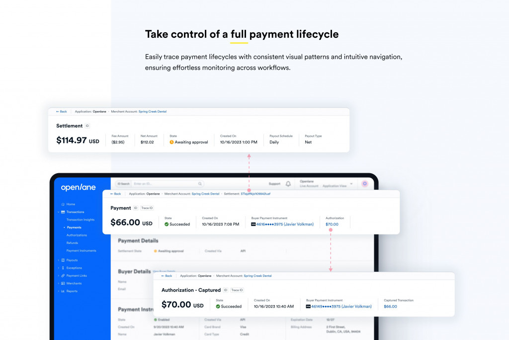 Finix Payment Management Dashboard