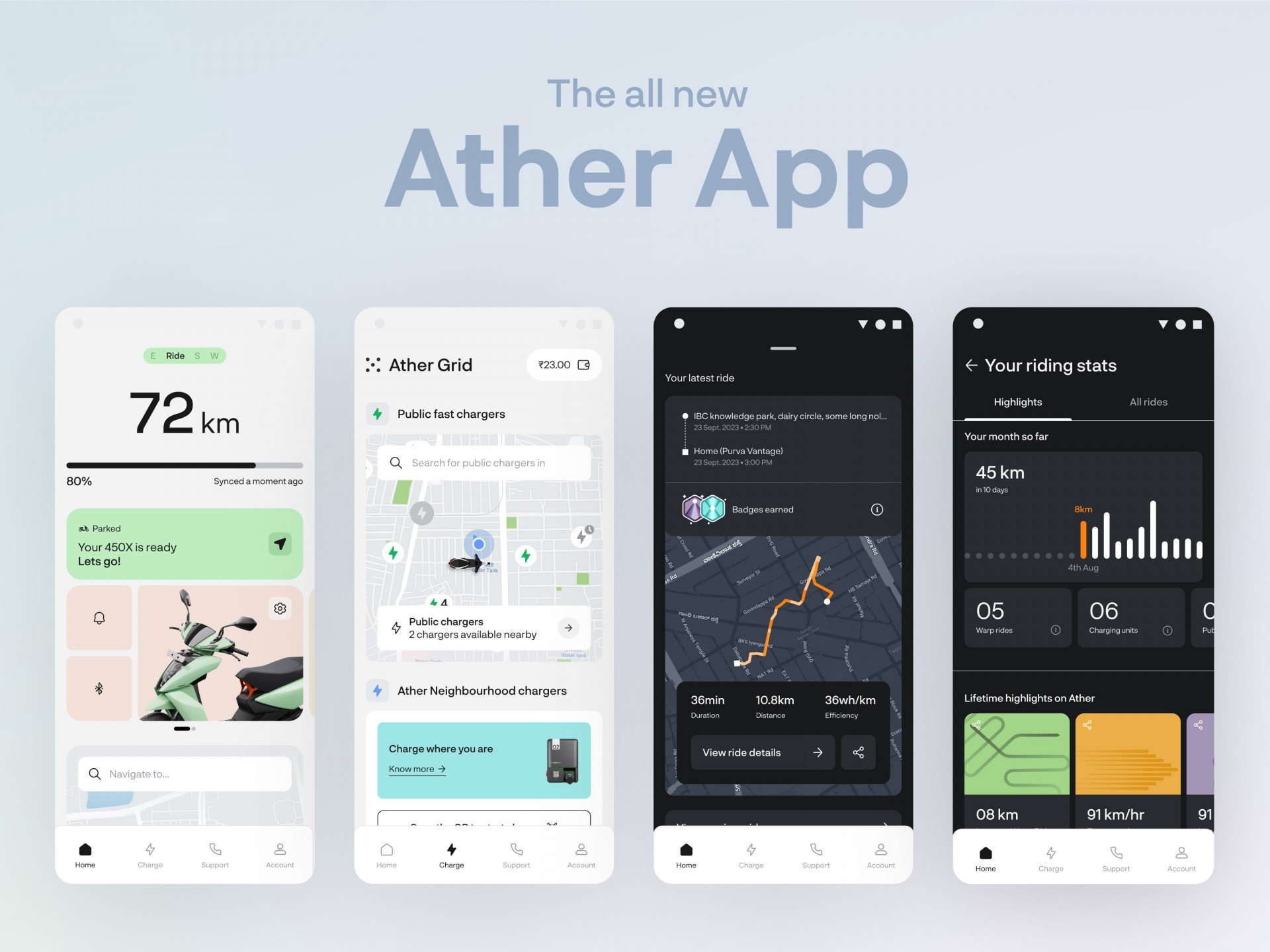 Ather Mobile App redesign