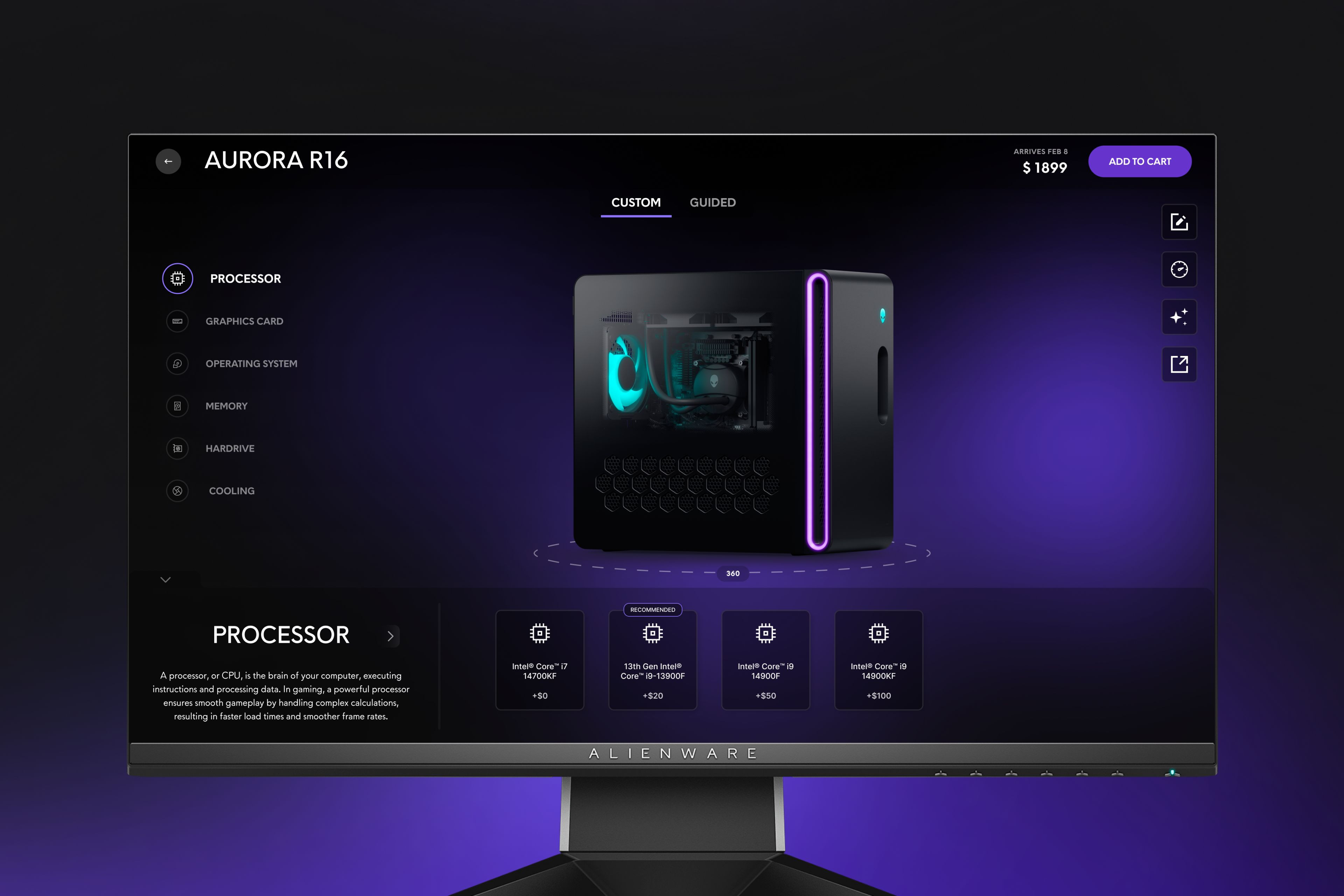Alienware Configurator Experience