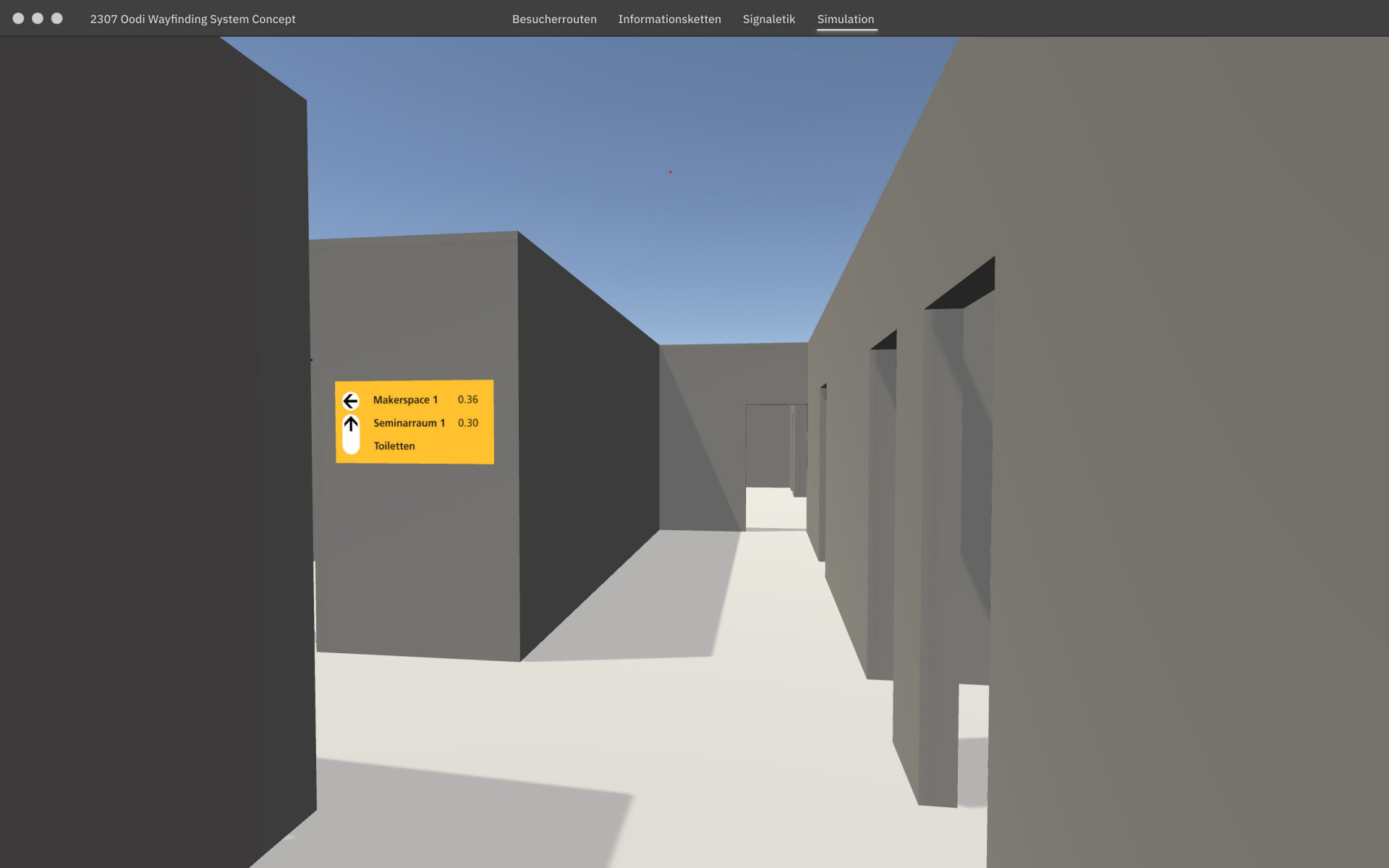 Destinations – Software for planning and simulation of signage systems