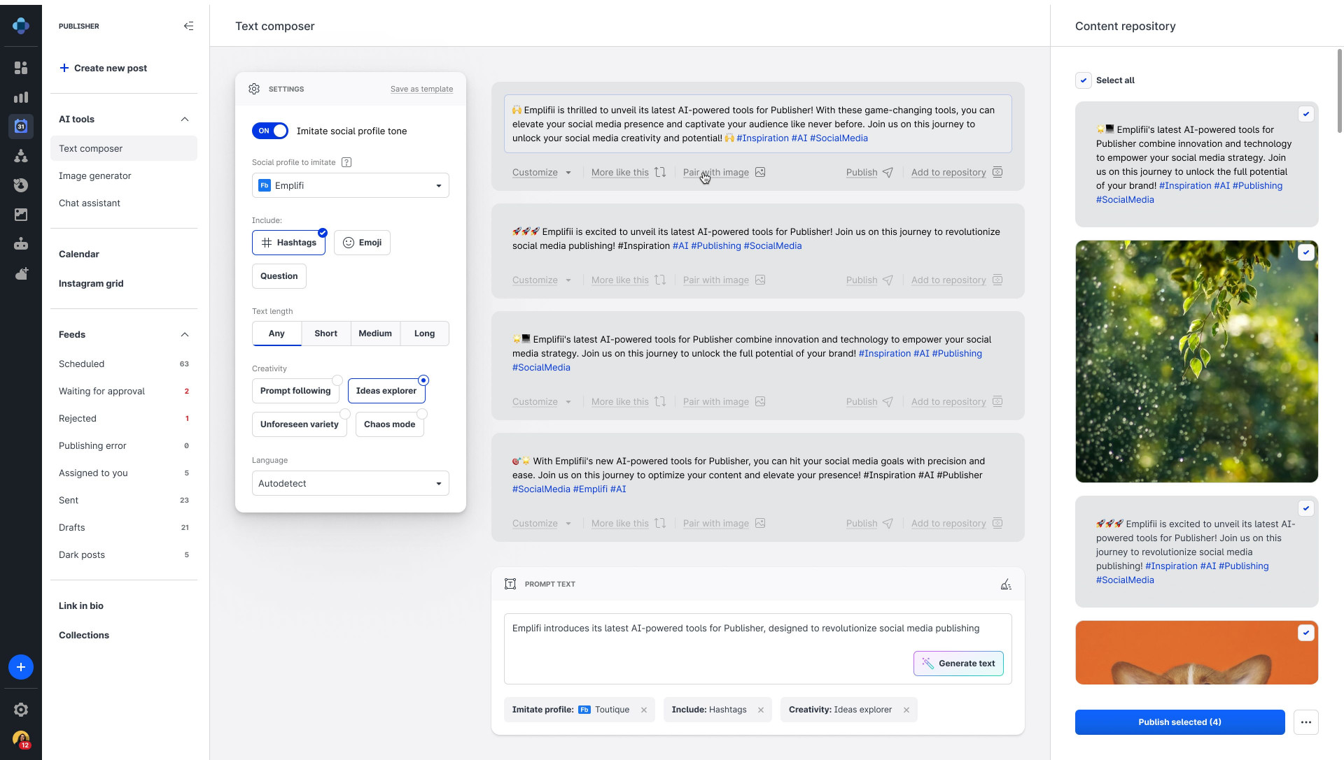 Emplifi AI Composer 2.0 - Vision