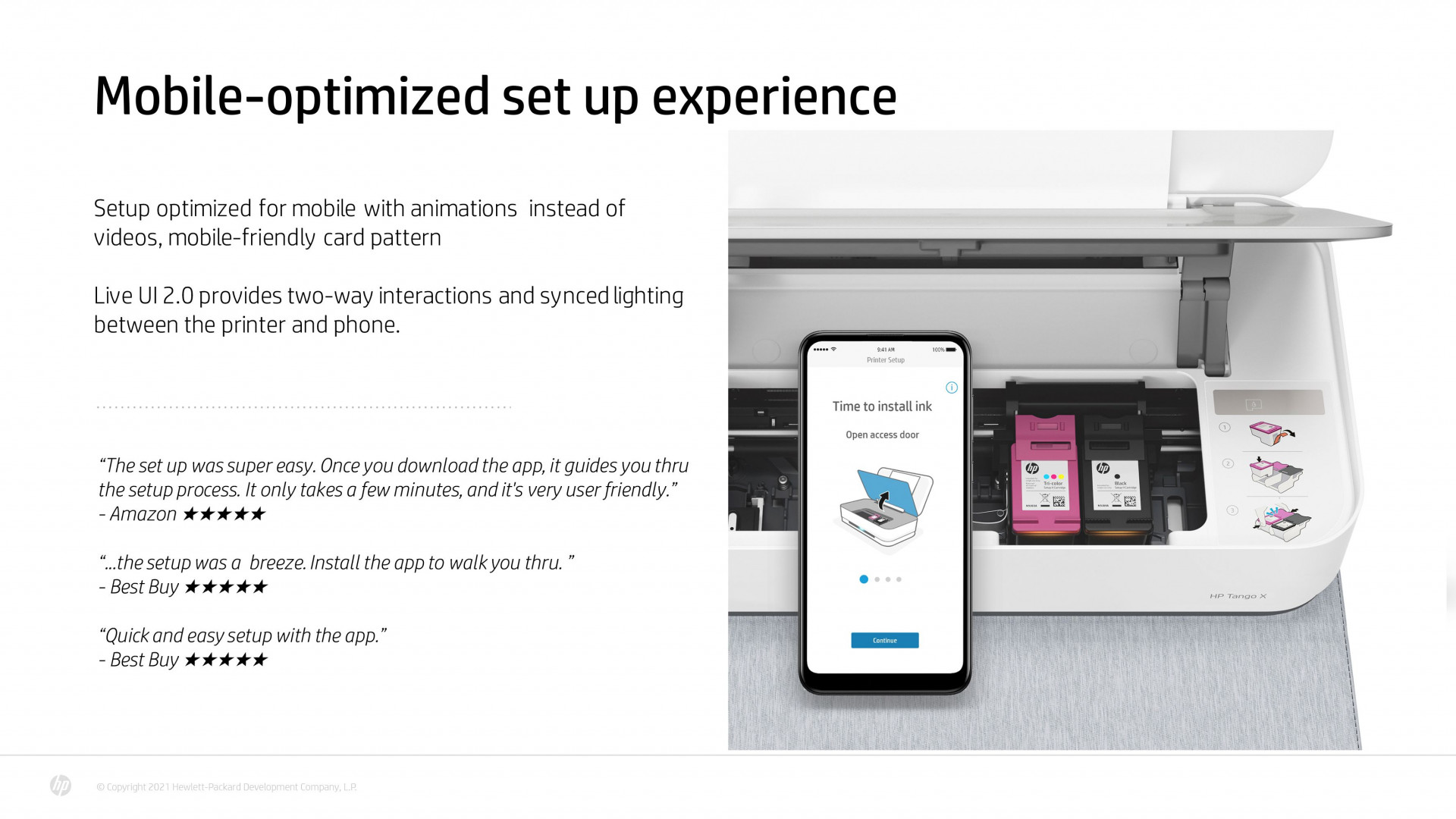 HP Tango Smart Printer Setup Experience