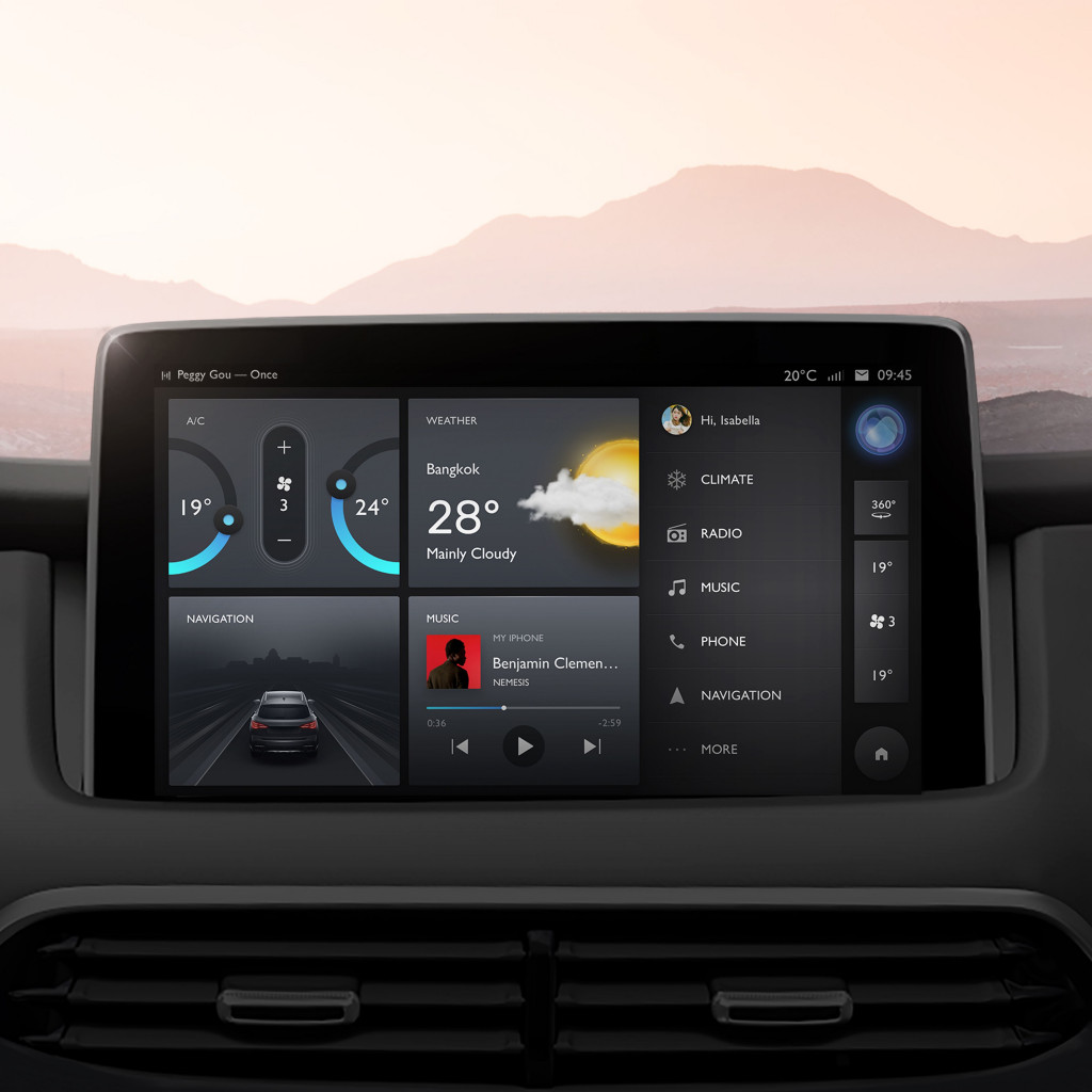 MG iSmart - Infotainment System HMI design for MG ZS EV