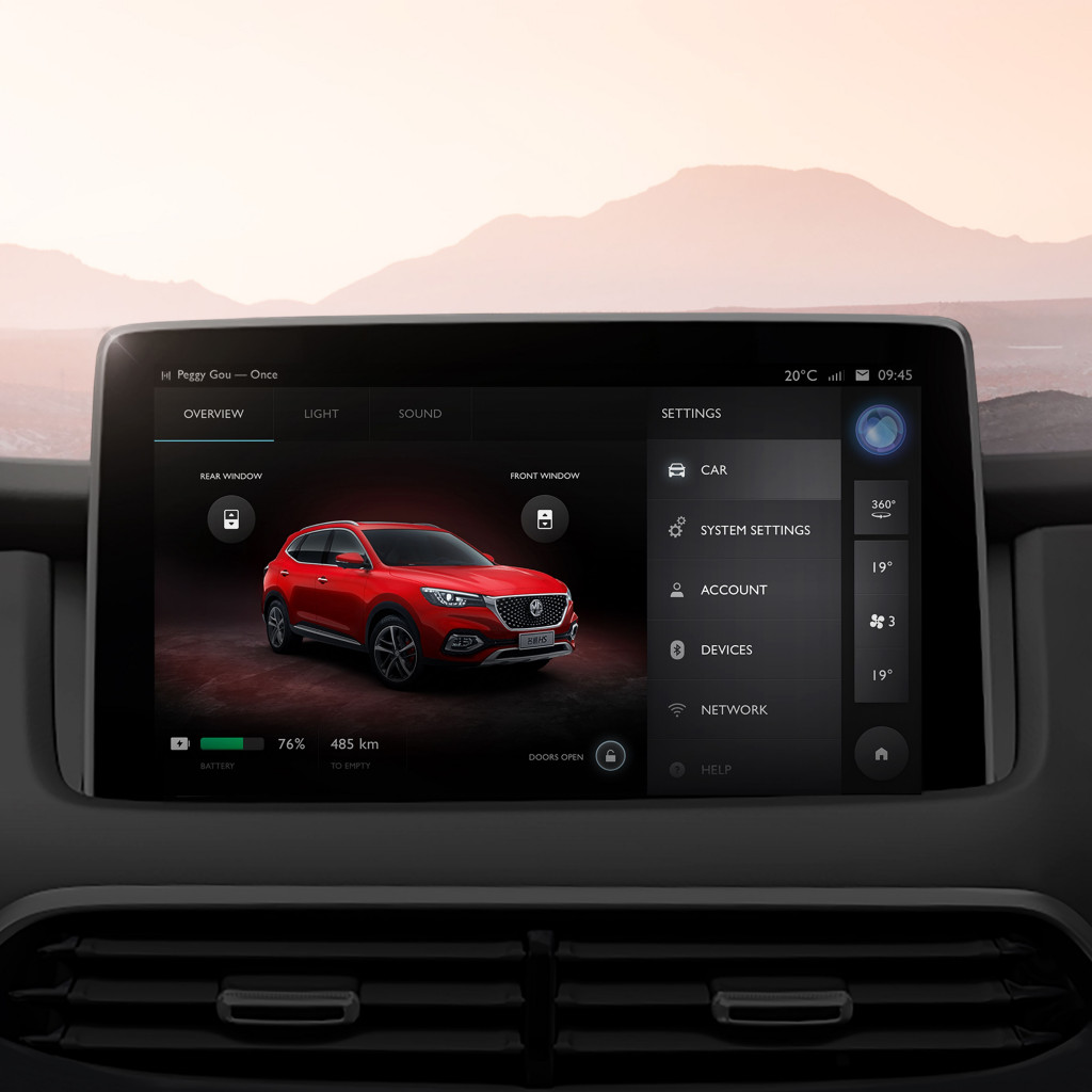 MG iSmart - Infotainment System HMI design for MG ZS EV