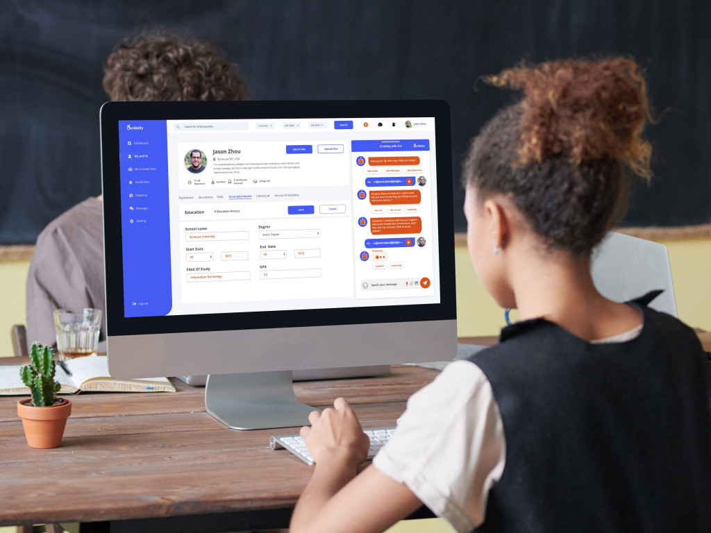 OurAbility Connect Dashboard Concept Design