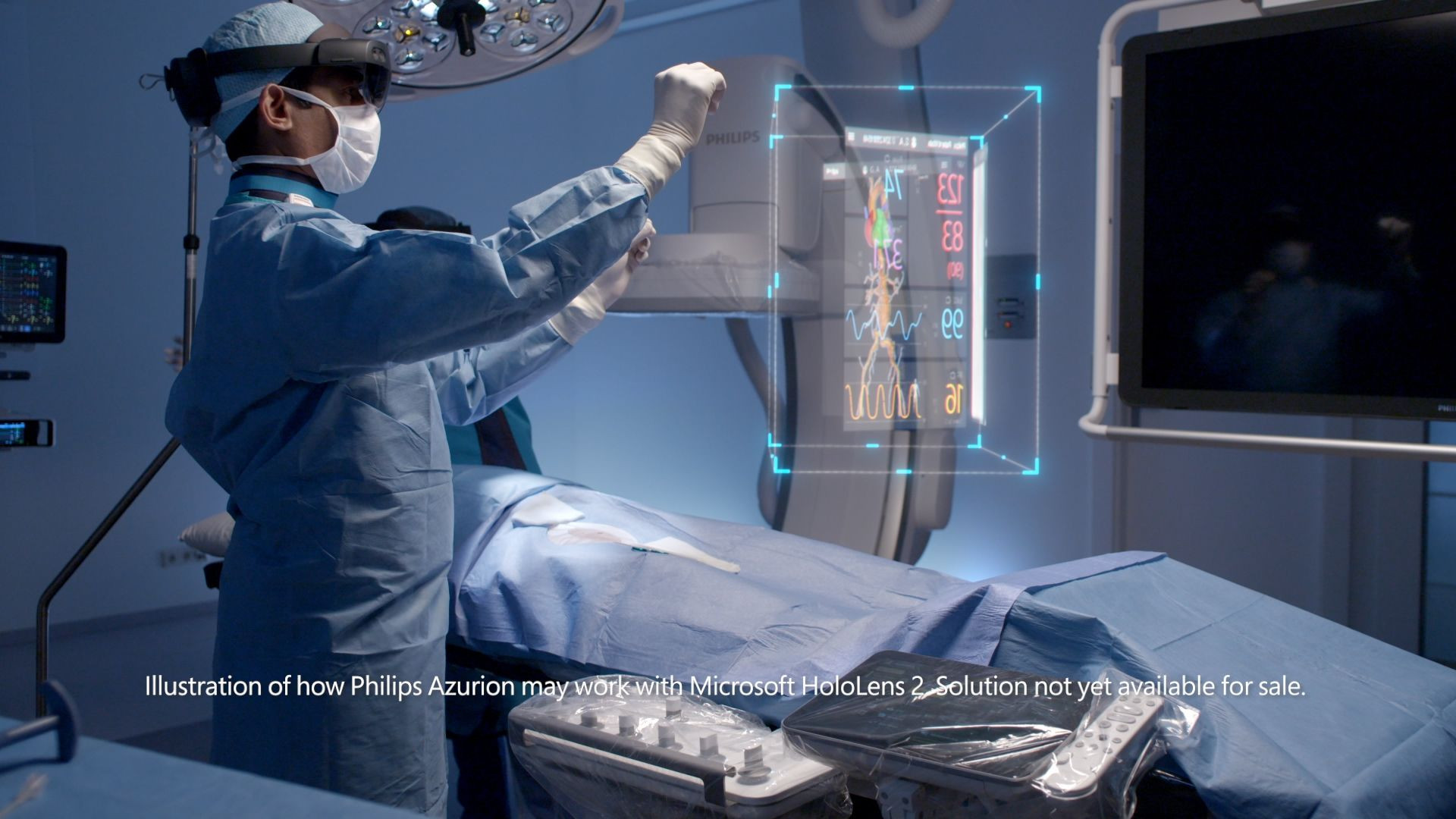 Philips AR UI for the Azurion Interventional room